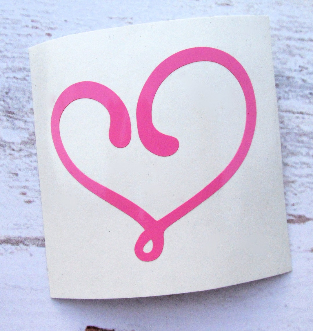 Heart Sticker - Heart Vinyl Decal - Heart Car Decal - Hand Drawn Heart ...