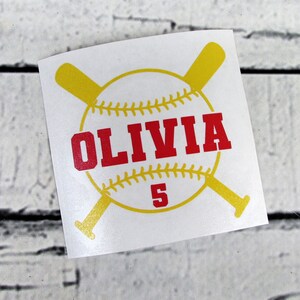Custom Softball Decal Personalized Softball Sticker Car - Etsy