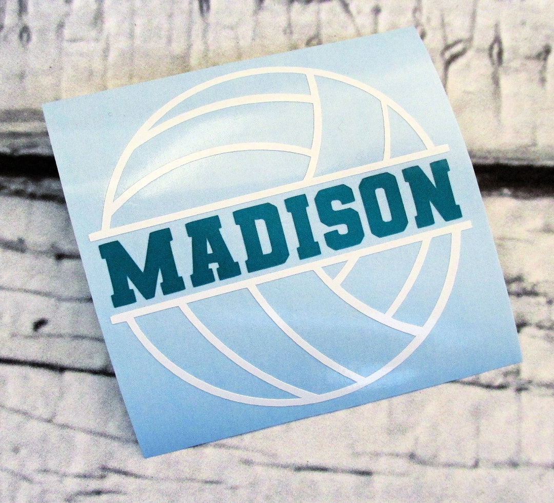 Volleyball Name Decal - Personalized Volleyball Sticker - Custom ...