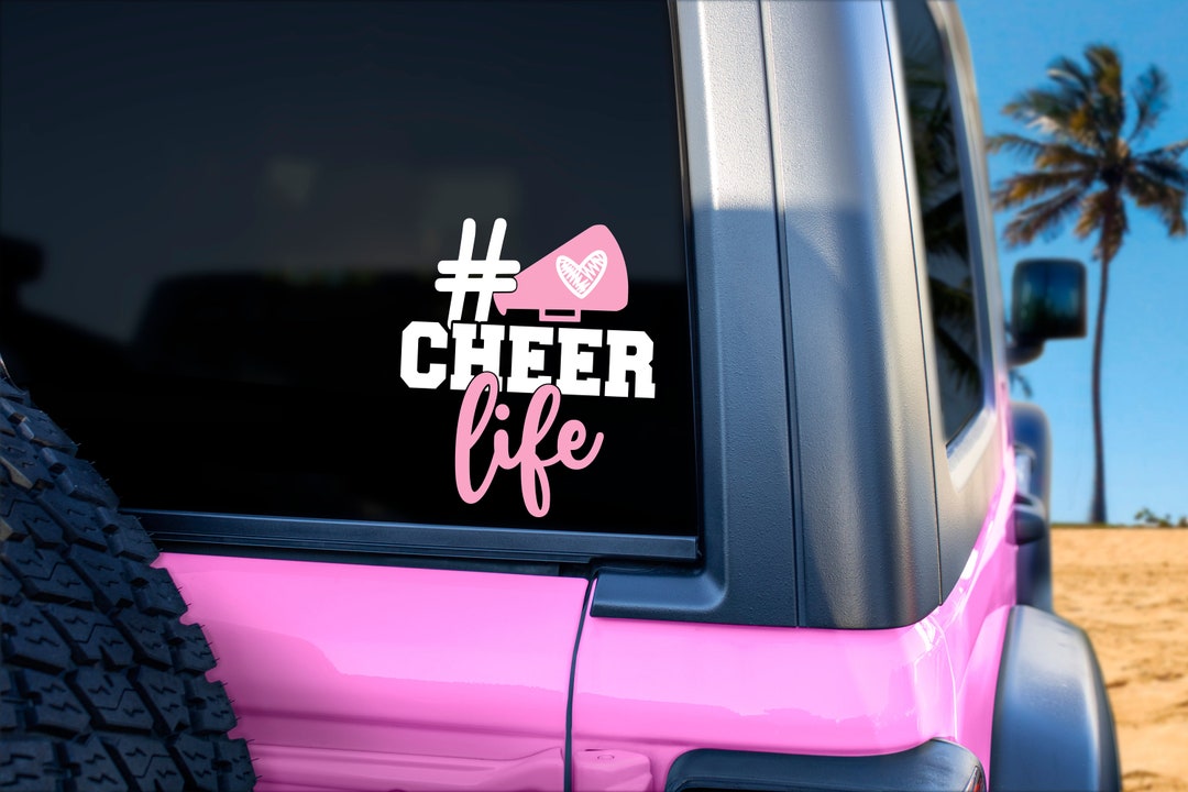 Cheer Decal for Car Window - Cheerleading Vinyl Decal - #cheerlife ...