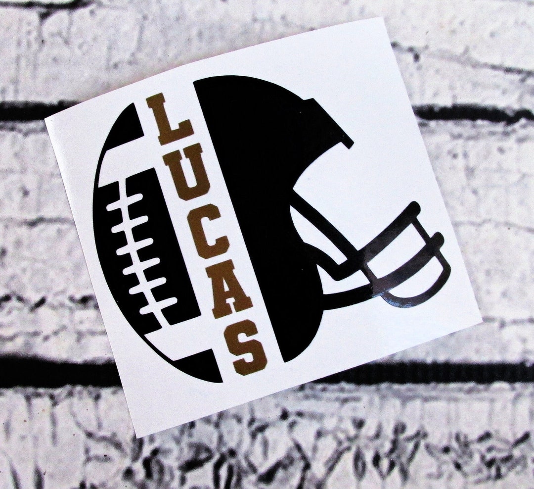 Football Decal - Football Sticker - School Spirit Decal - Football Name ...