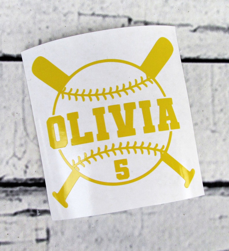Softball Decal Vinyl Decal Softball Sticker Water Bottle - Etsy