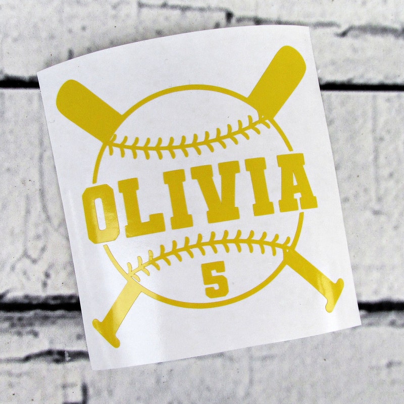 Softball Sticker - Etsy