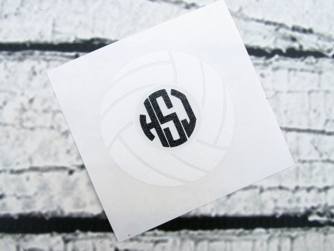 Vinyl Volleyball Monogram Decal - Monogram Decal - Volleyball Decal ...