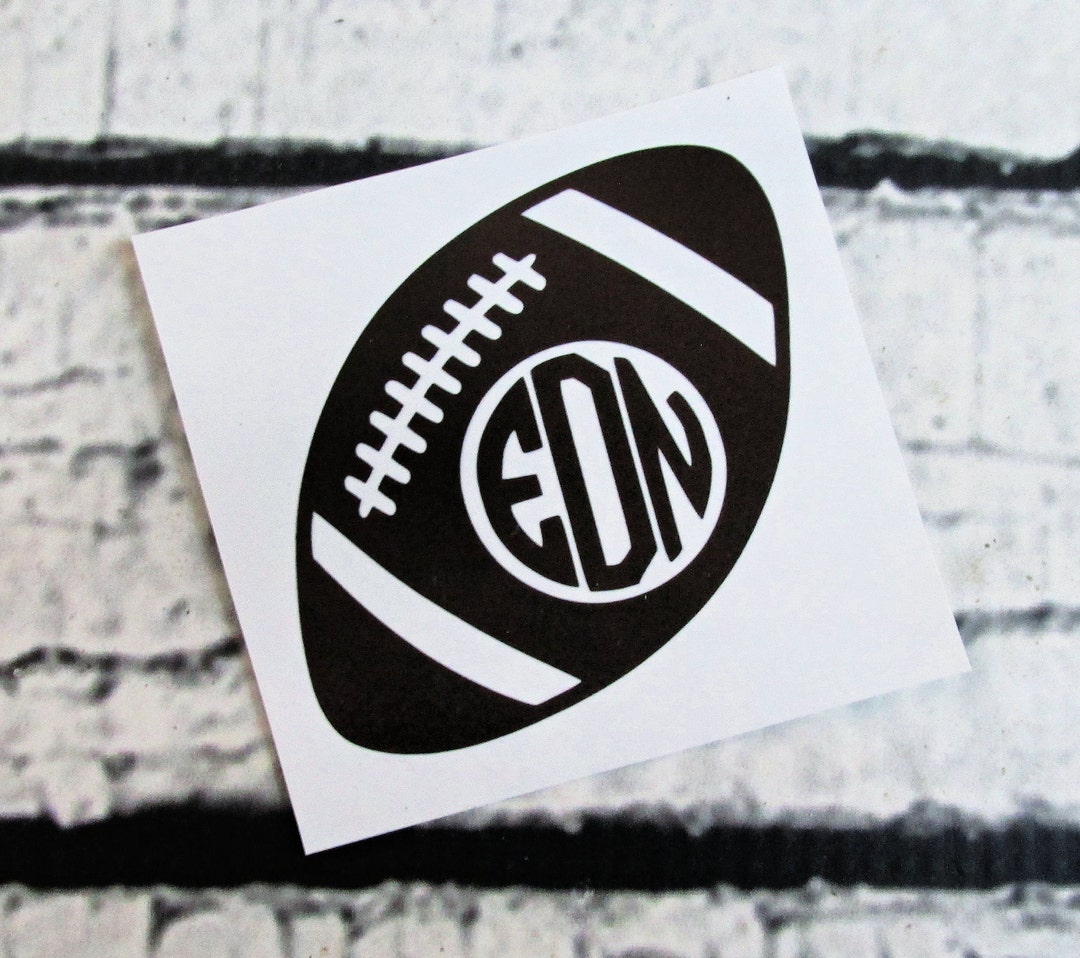 Vinyl Football Monogram Decal Monogram Decal Football Decal Binder ...