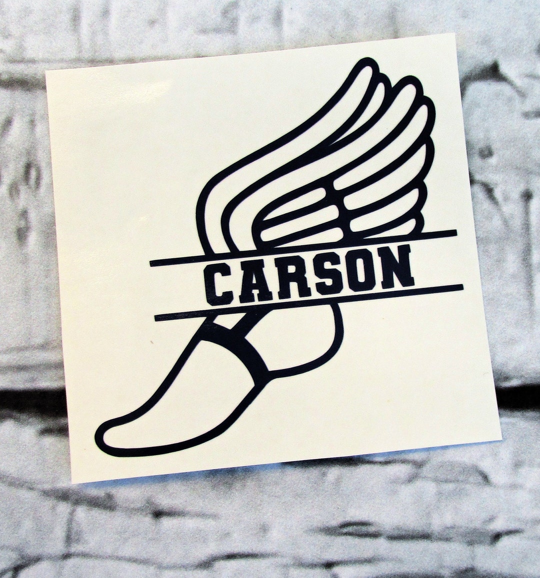 Track and Field Decal - Personalized Track Name Sticker - Sport Decal ...