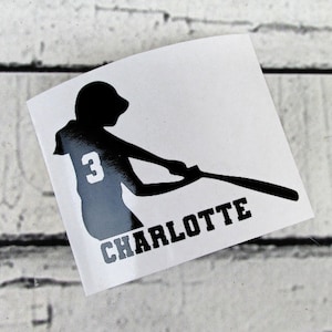 Softball Decal - Softball Vinyl Sticker - Softball Name Number Sticker ...