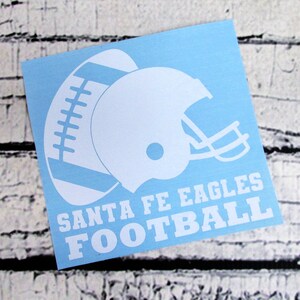 Customizable Football Team Name Sticker - Personalized Football Sticker ...