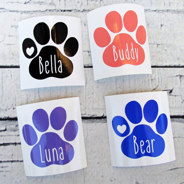 Paw Print Decal - Etsy