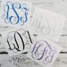 3 Inch Laptop Monogram Decal - Vinyl Monogram Decal - Monogram Decal ...