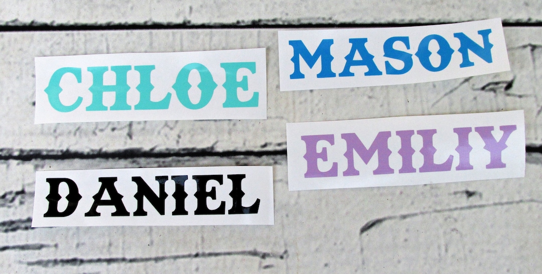 Personalized Name Decal - Custom Stickers - Custom Name Sticker ...