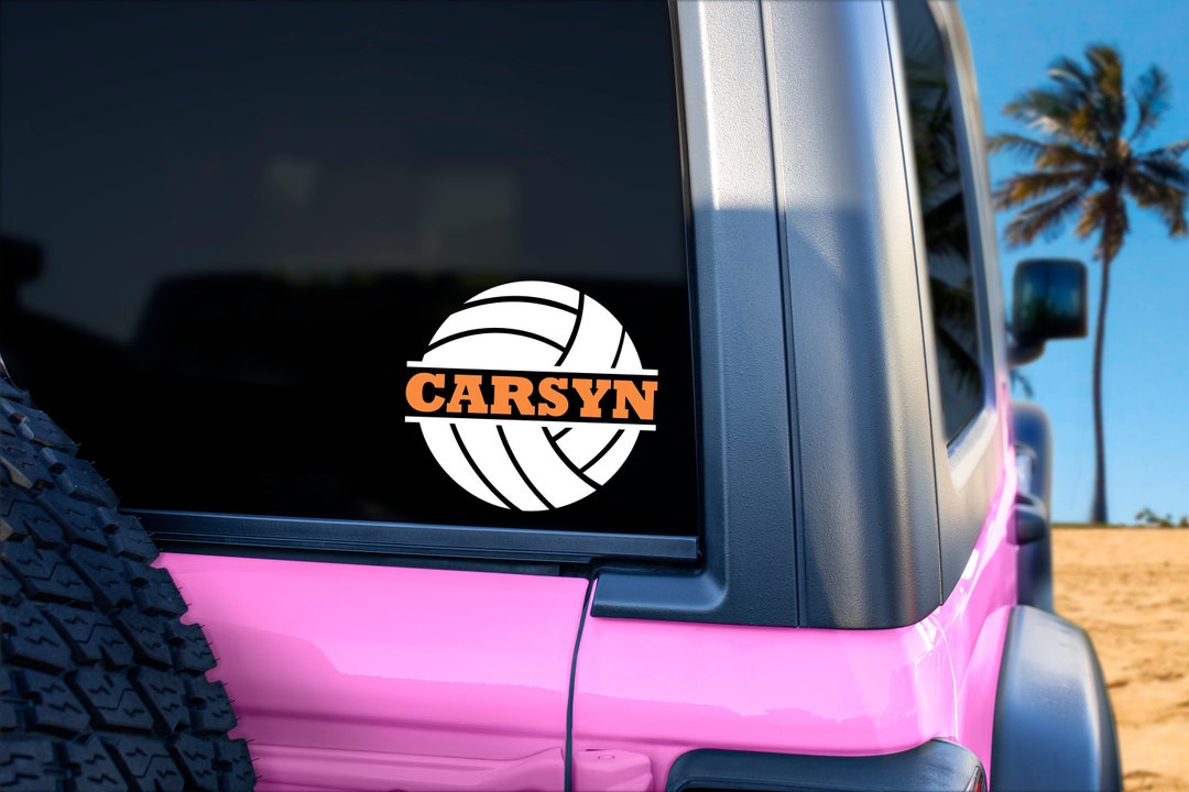 Vinyl Volleyball Decal - Personalized Volleyball Sticker - Car Decal ...