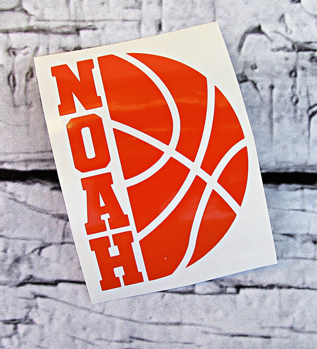 Custom Basketball Sticker - Basketball Decal - Custom Basketball Decal ...