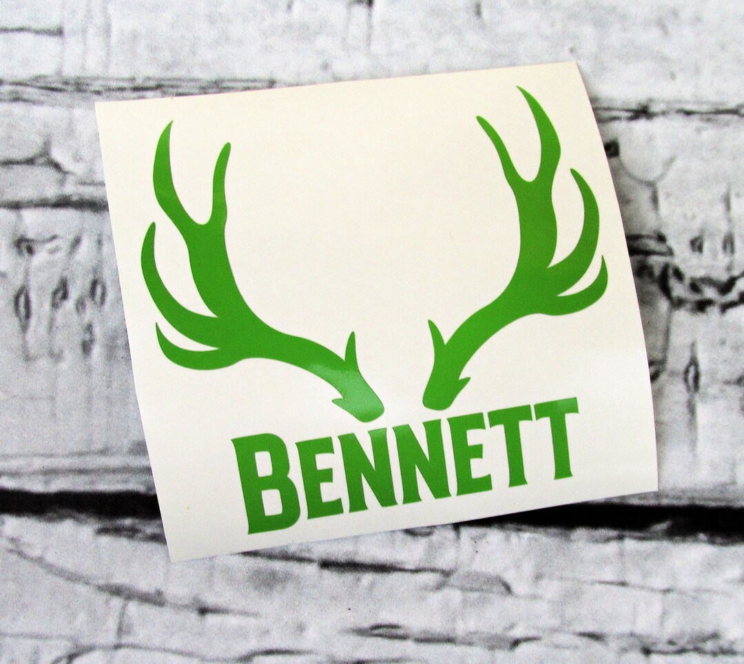 Personalized Antler Name Decal - Custom Antler Sticker - Hunter Gift ...