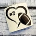 Football Heart Decal Football Car Decal Football Heart Personalized ...
