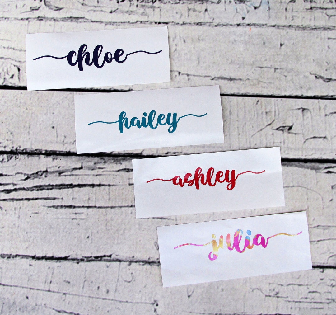 Custom Name Decals - Name Decal - Name Vinyl Decals - Label Decals ...