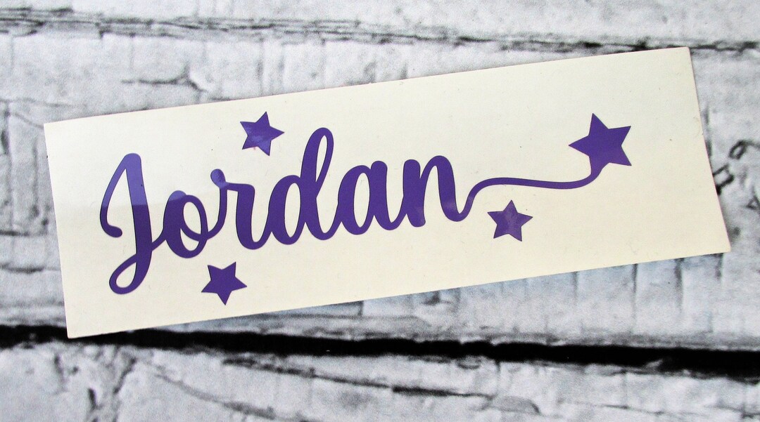 Custom Name Decal With Stars - Personalized Name Decal - Name Sticker ...