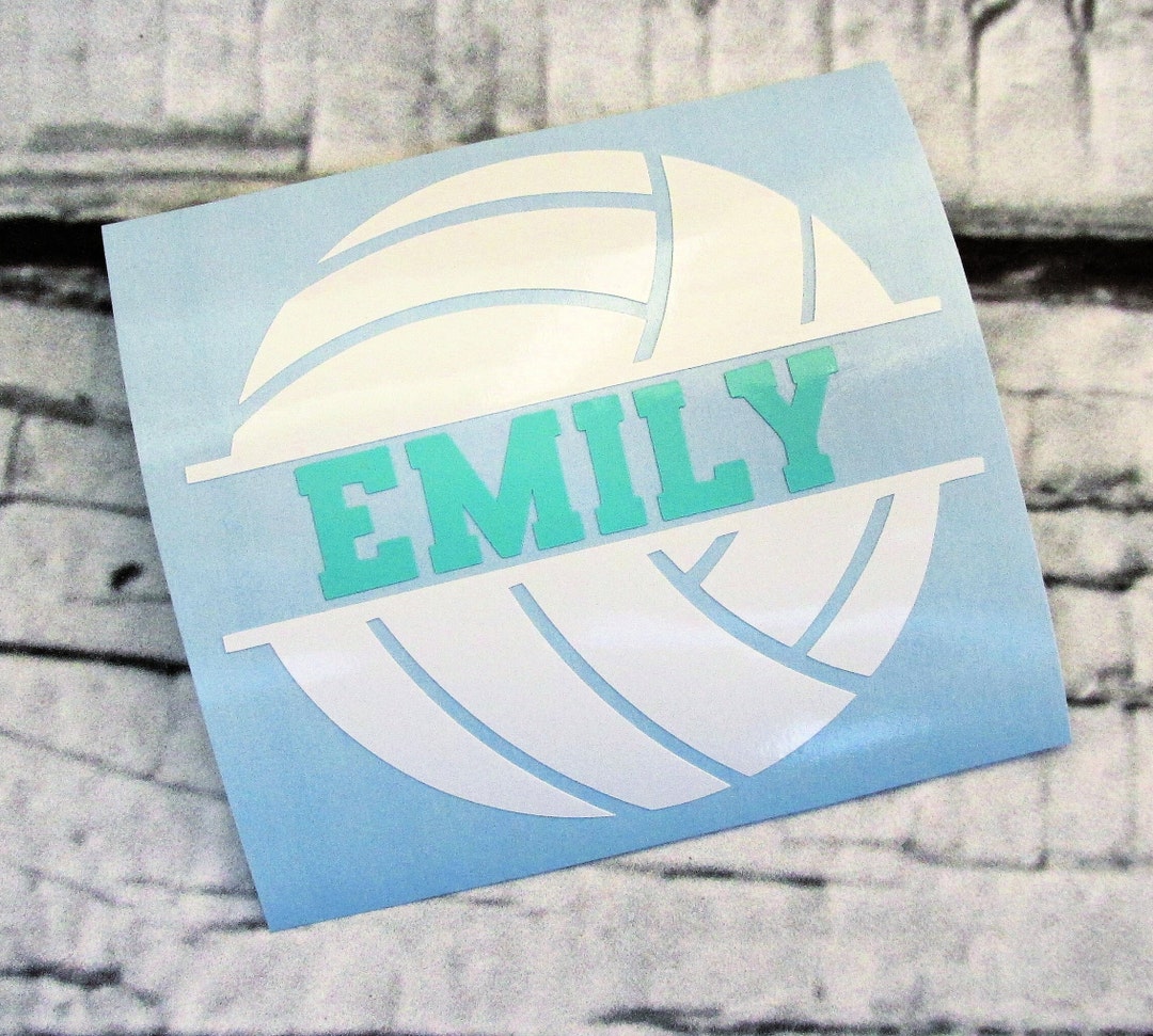 Personalized Volleyball Sticker - Custom Volleyball Decal - Car Decal ...