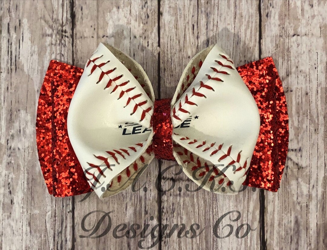 Baseball Hair Bow, Baseball Skin Hair Bow, Baseball Mom, Sports Hair ...