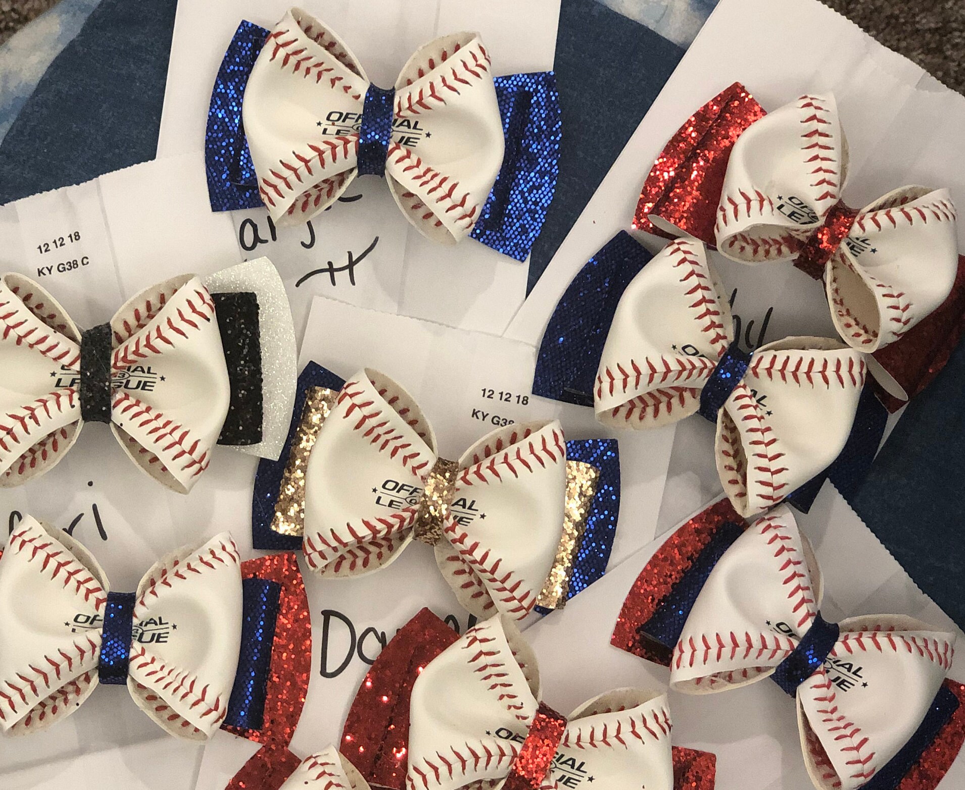 Baseball Hair Bow, Baseball Skin Hair Bow, Baseball Mom, Sports Hair ...