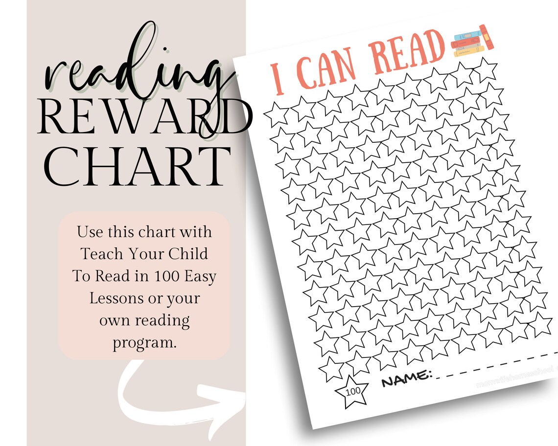 Reading Rewards Chart | Teach Your Child to Read in 100 Easy Lessons ...