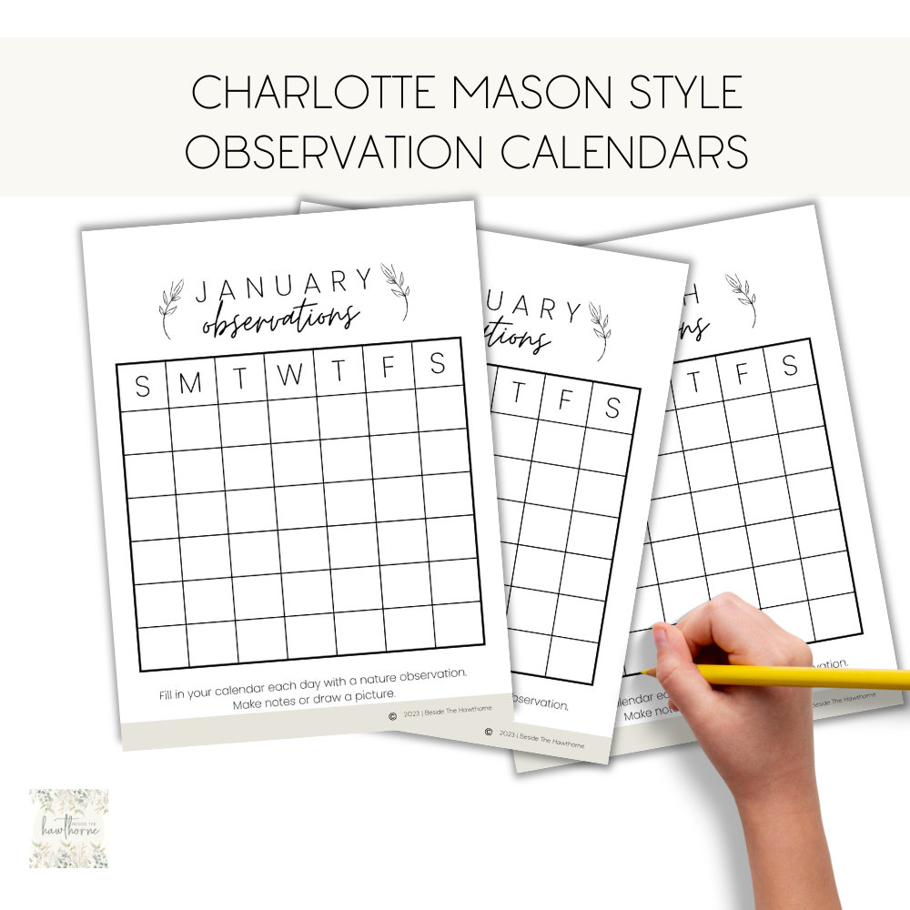 Charlotte Mason Observation Calendars, Nature Study, Charlotte Mason ...