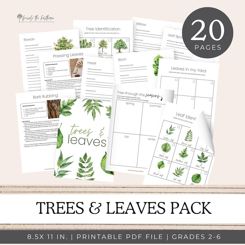 Trees & Leaves Nature Study Unit, Unit Study, Homeschool Curriculum ...