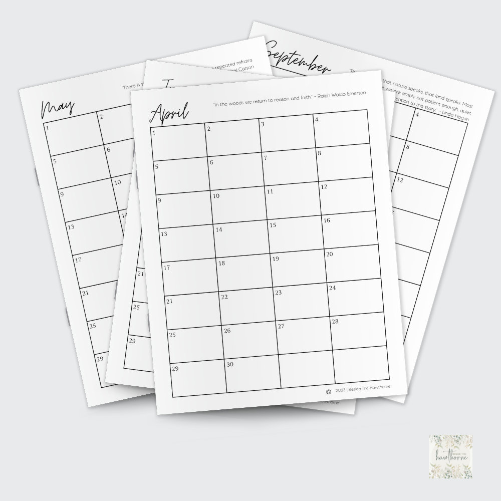 Charlotte Mason Calendar of Firsts, Nature Study, Charlotte Mason ...