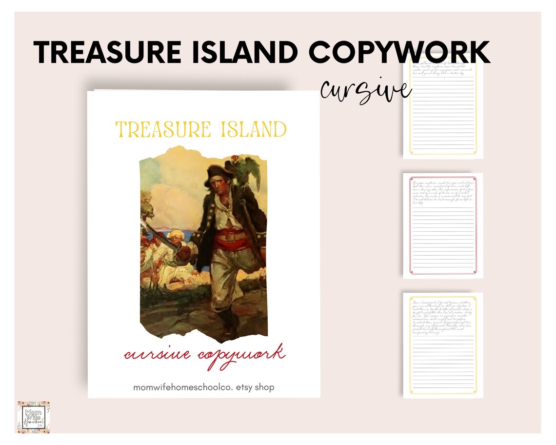 Treasure Island Cursive Copywork Cursive Handwriting Practice ...