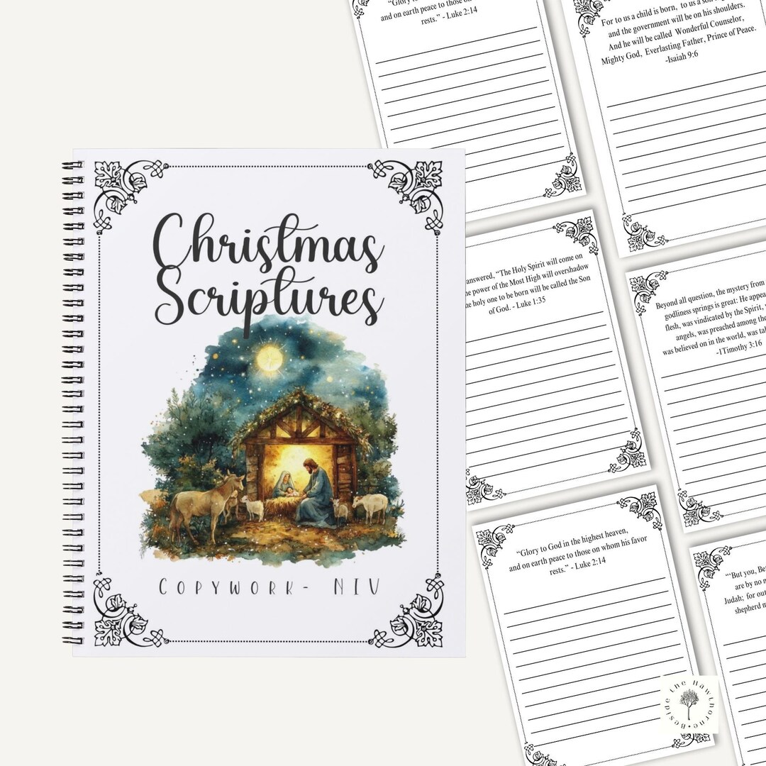 Christmas Scriptures Copywork: Print Bible Copywork | Homeschool ...