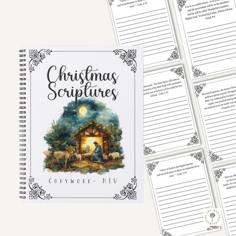 Christmas Scriptures Copywork: Print Bible Copywork | Homeschool ...
