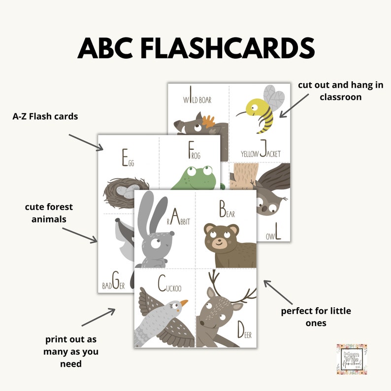 Forest Alphabet Worksheets Alphabet Printables Homeschool Printables ...