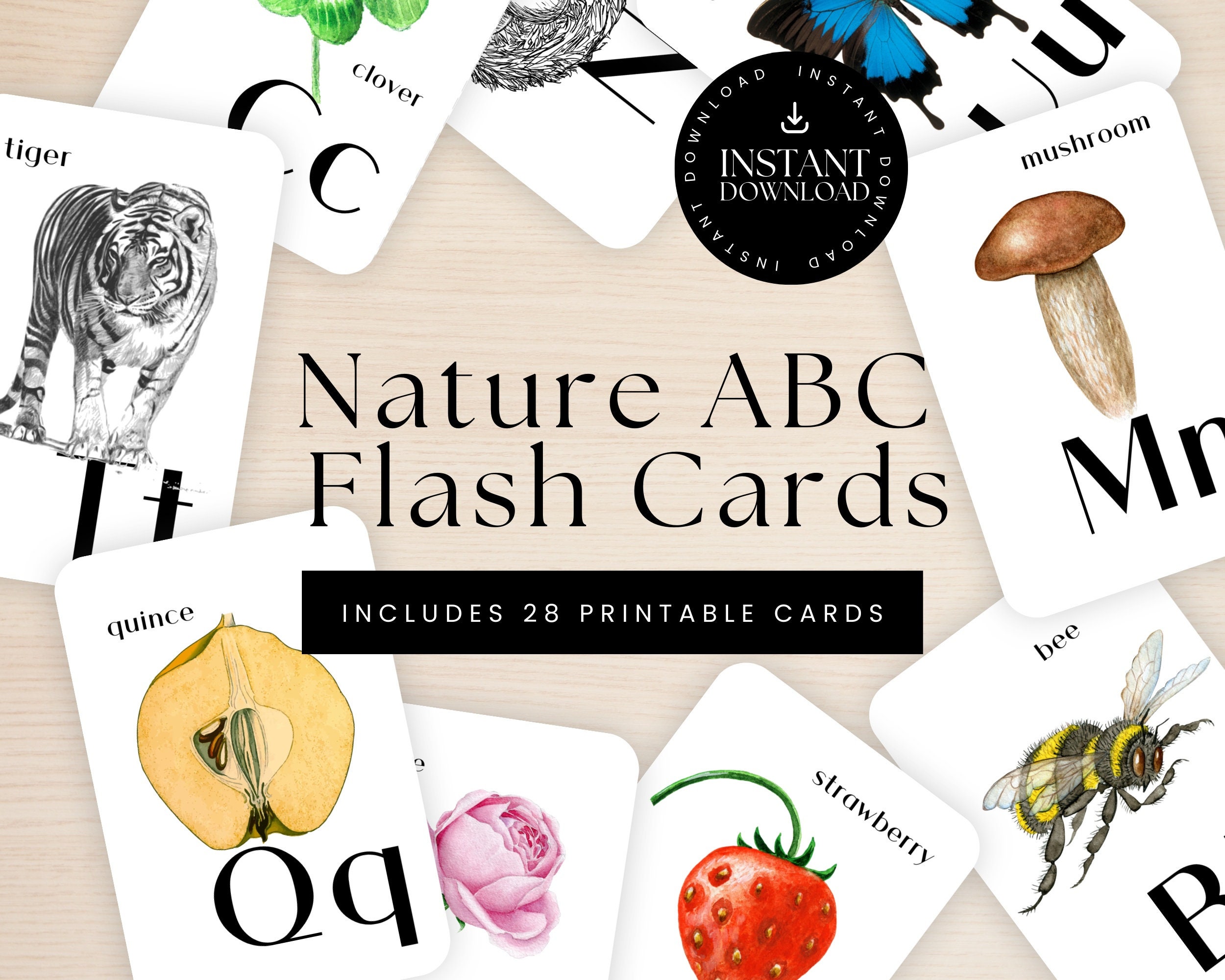 Nature Alphabet Flashcards | ABC Flash Cards | Nature Study ...