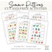 Summer Cut and Paste Patterns Activity Worksheets for Preschoolers ...