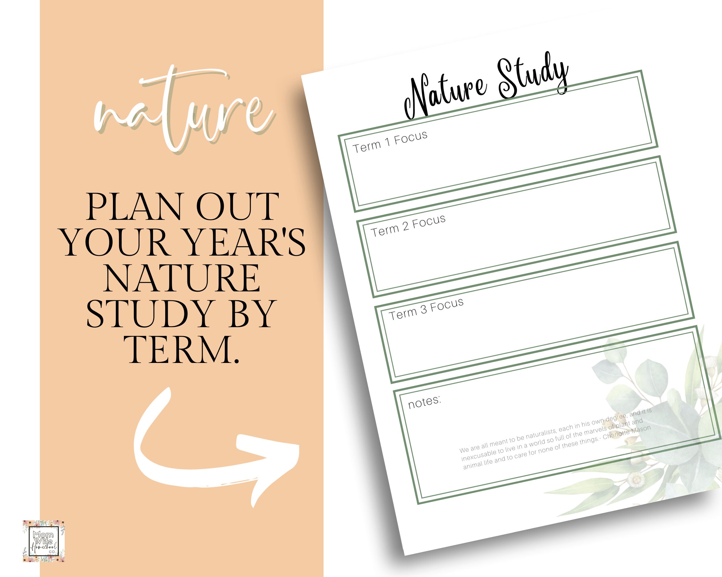 Charlotte Mason Homeschool Planner - Eucalyptus | Homeschool Planners ...