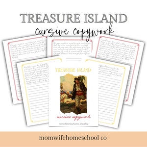 Treasure Island Cursive Copywork Cursive Handwriting Practice ...