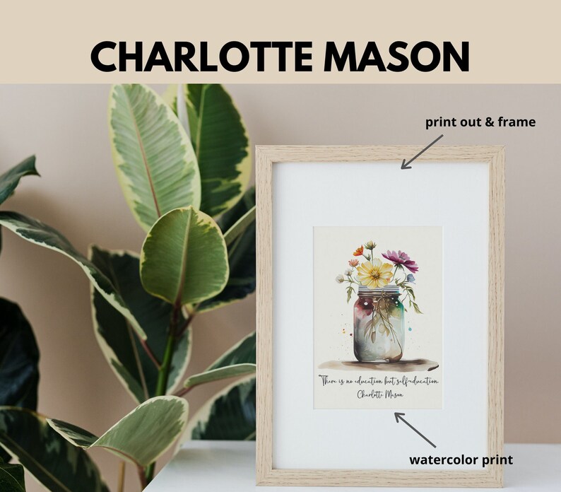 Charlotte Mason Quote Wall Art for Homeschoolers | Charlotte Mason ...