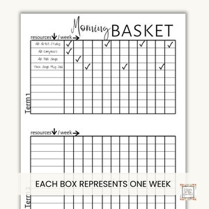 Homeschool Morning Basket Planner | Instant Download, Planner ...