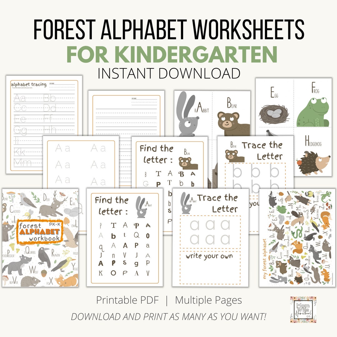 Forest Alphabet Worksheets | Alphabet Printables | Homeschool ...