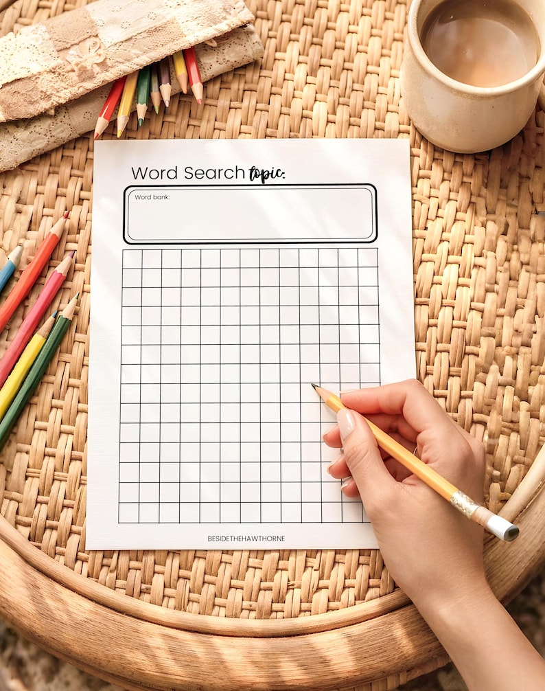 Create Your Own Wordsearch, Spelling Activity Worksheet | Homeschool ...