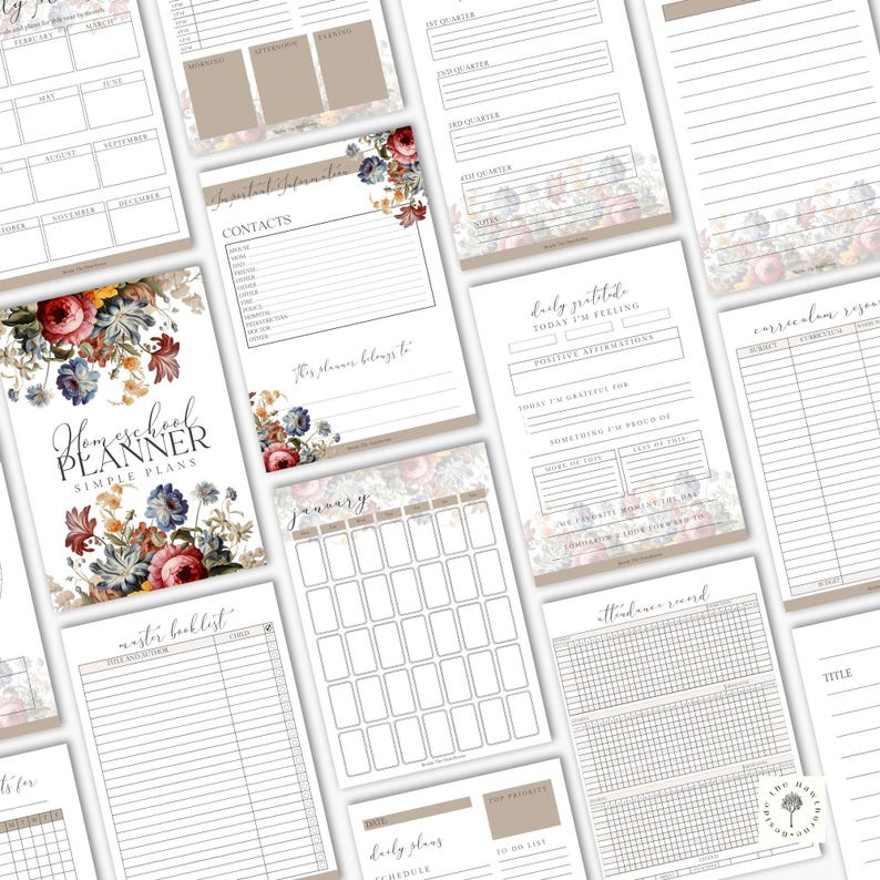 Homeschool Planner Multiple Kids - Daily Schedule & Lesson Plans ...