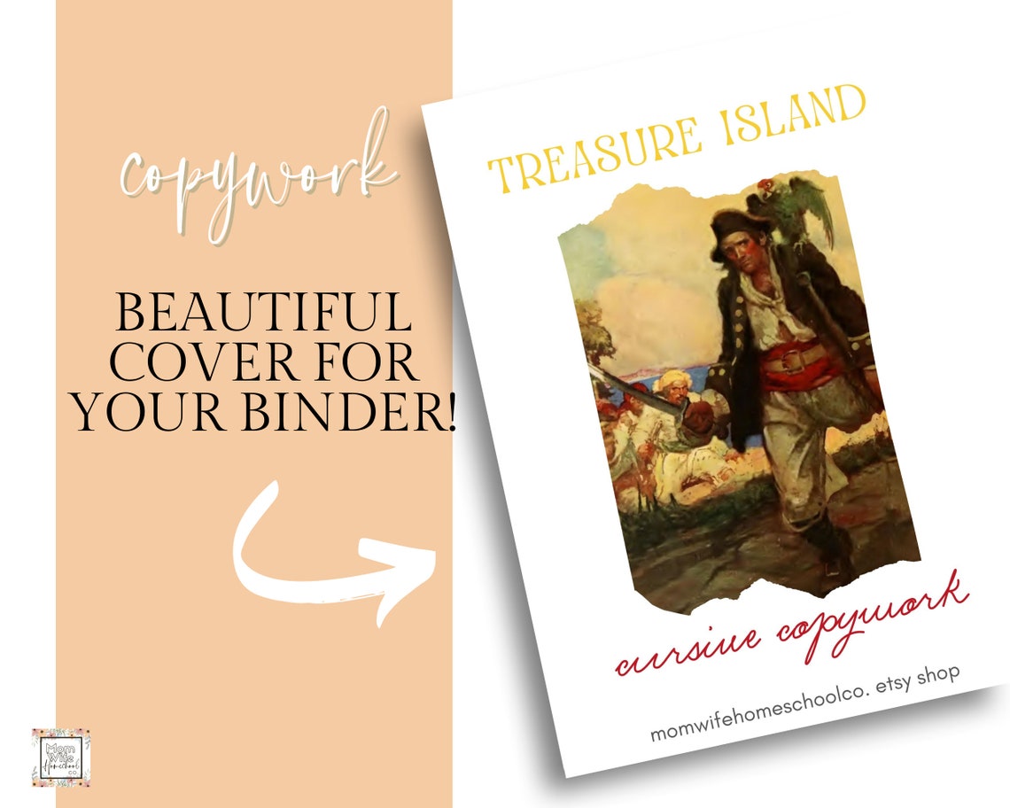 Treasure Island Cursive Copywork Cursive Handwriting - Etsy