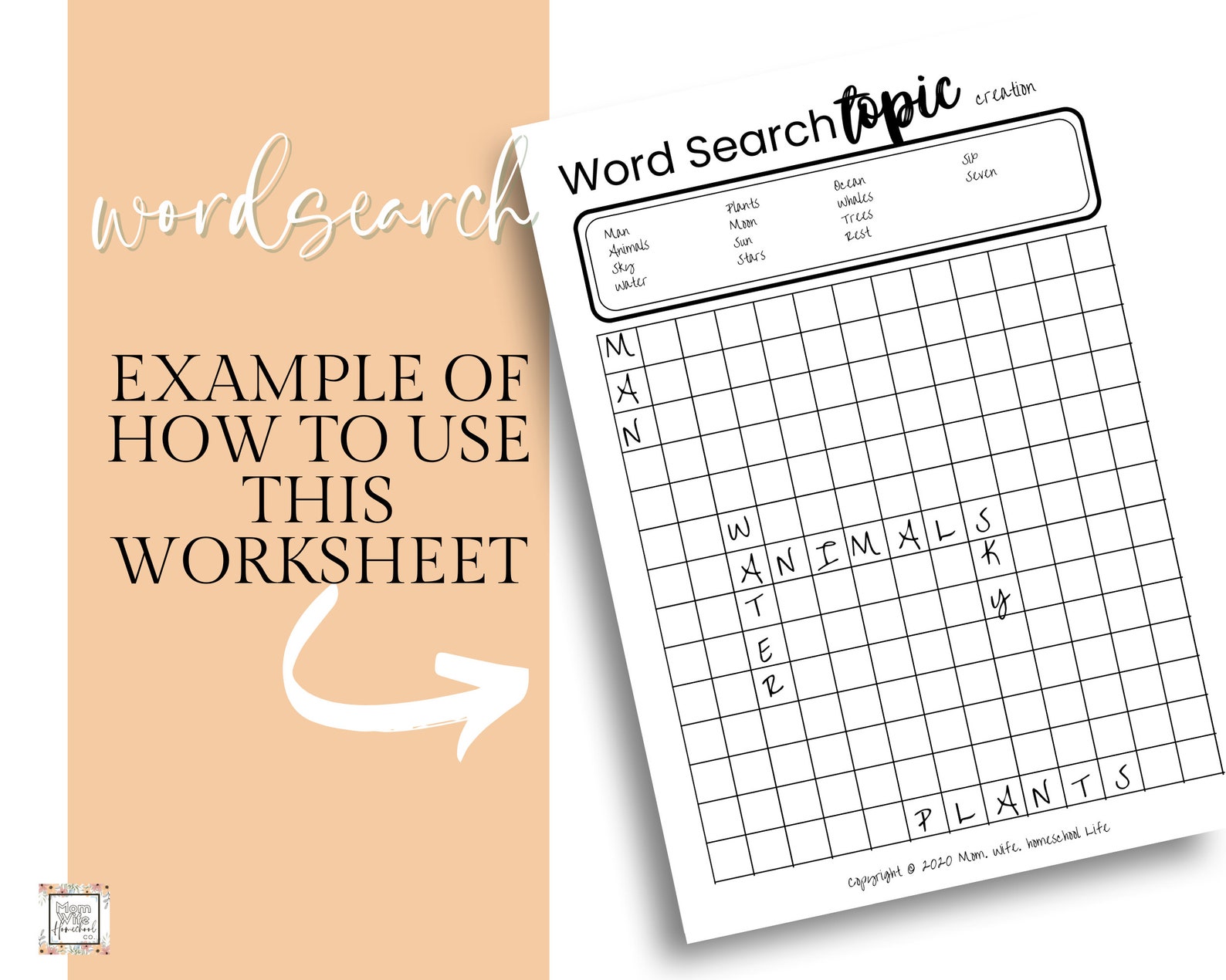Create Your Own Wordsearch, Spelling Activity Worksheet | Homeschool ...