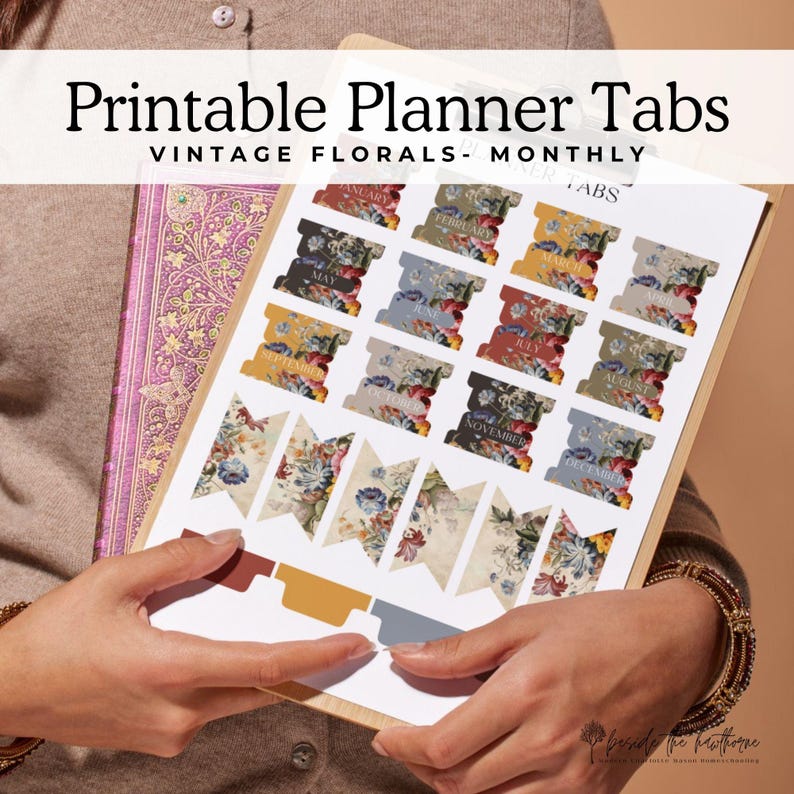 Printable Monthly Planner Tabs - Planner Divider Tabs - January to ...