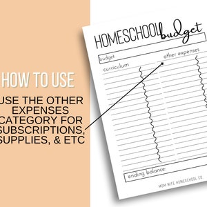 Homeschool Budget Planner Homeschool Planner Printables Printable PDF ...