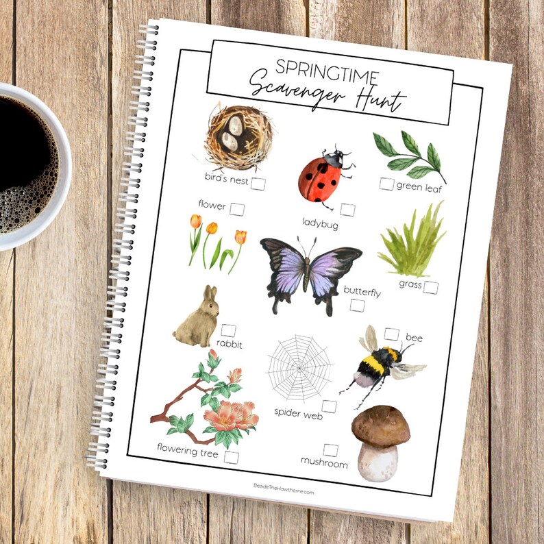 Spring Scavenger Hunt for Kids Printable Homeschool Worksheets ...