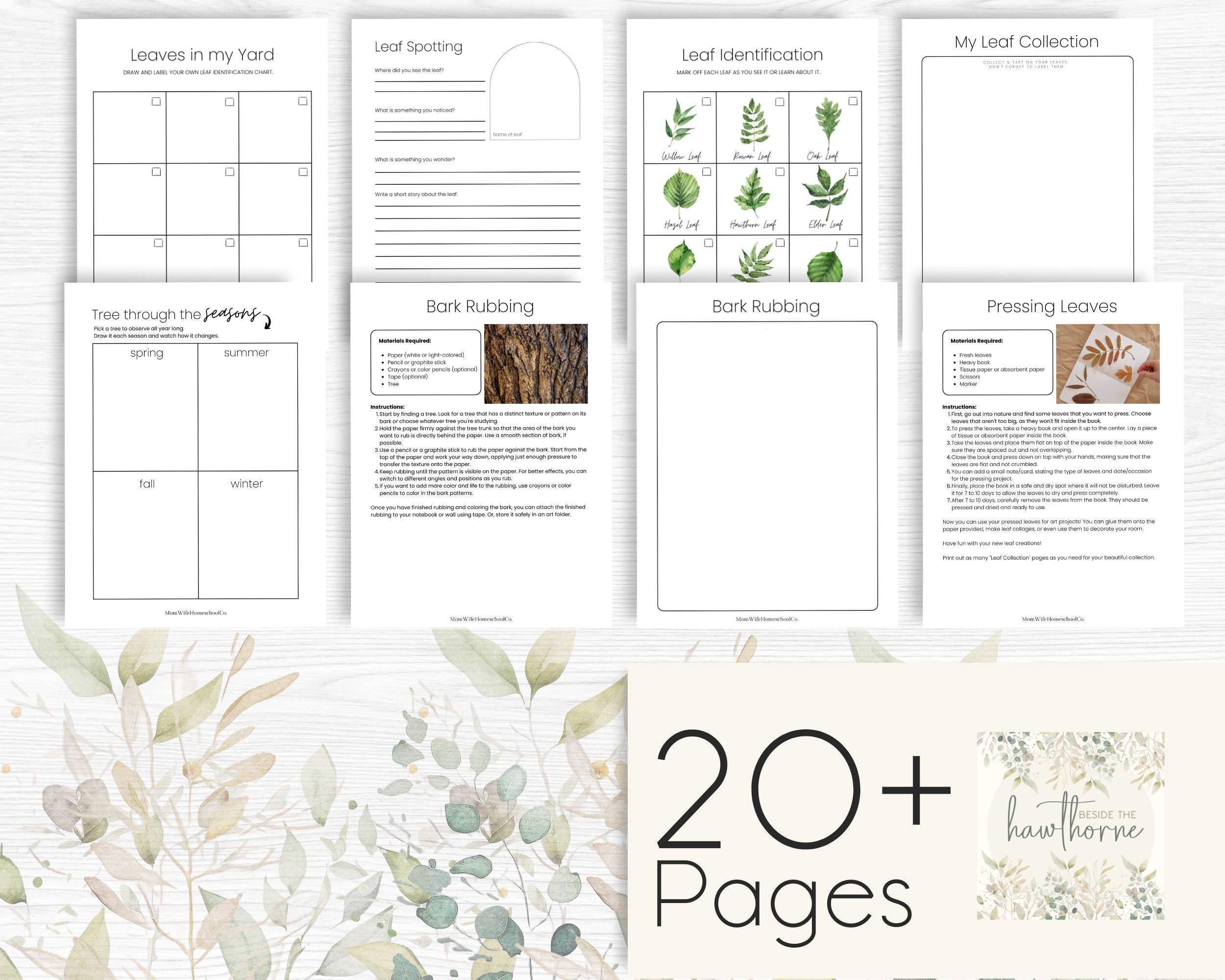 Trees & Leaves Nature Study Unit, Unit Study, Homeschool Curriculum ...