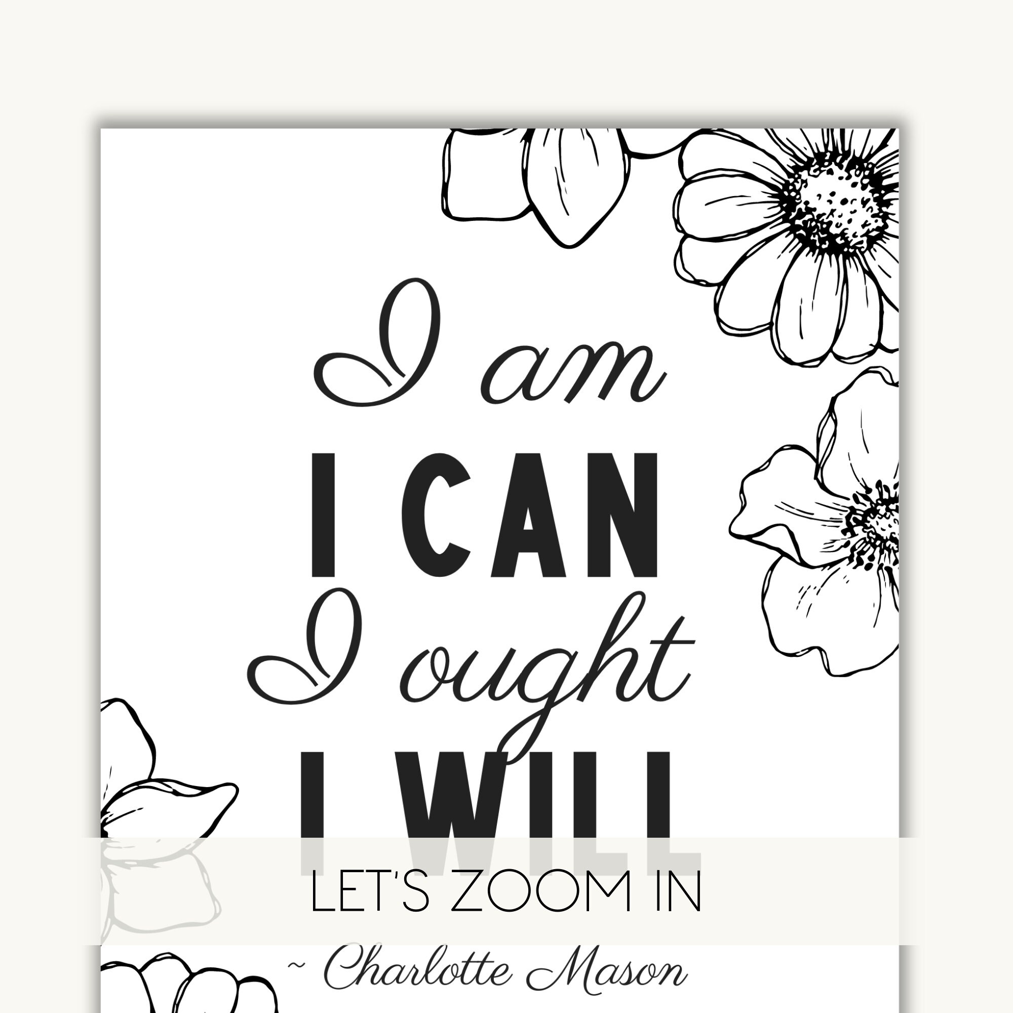 Charlotte Mason Motto Wall Art, Homeschool Room Decor, Binder Dividers ...