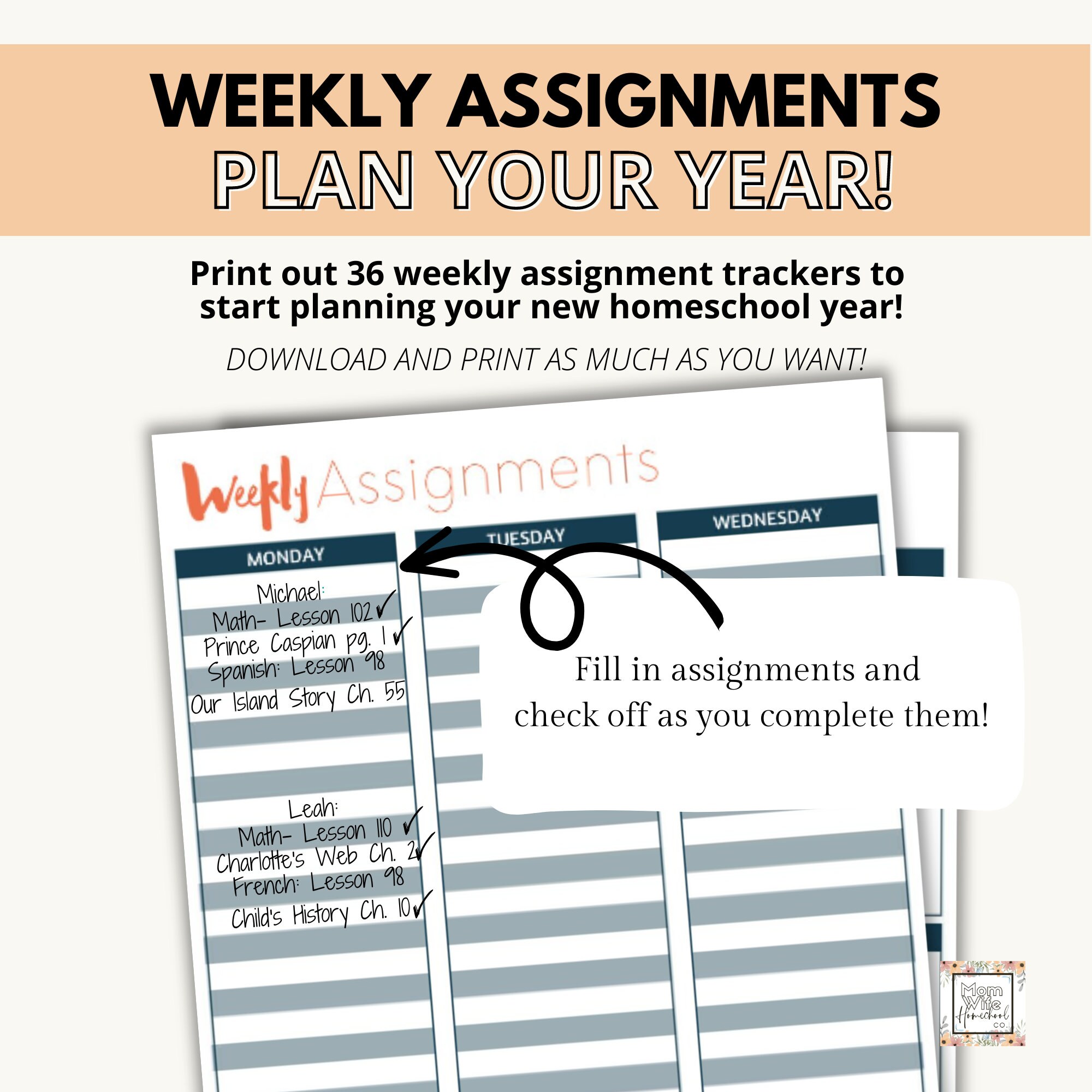 Charlotte Mason Homeschool Planner - Etsy