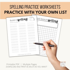 Spelling Practice Worksheets for Kids | Homeschooling Worksheets ...